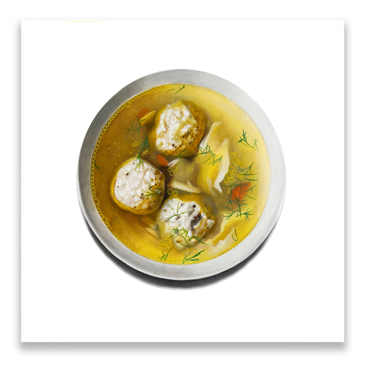 Matzo Ball Soup (Original) | Original Painting | Erin Rothstein – Art ...